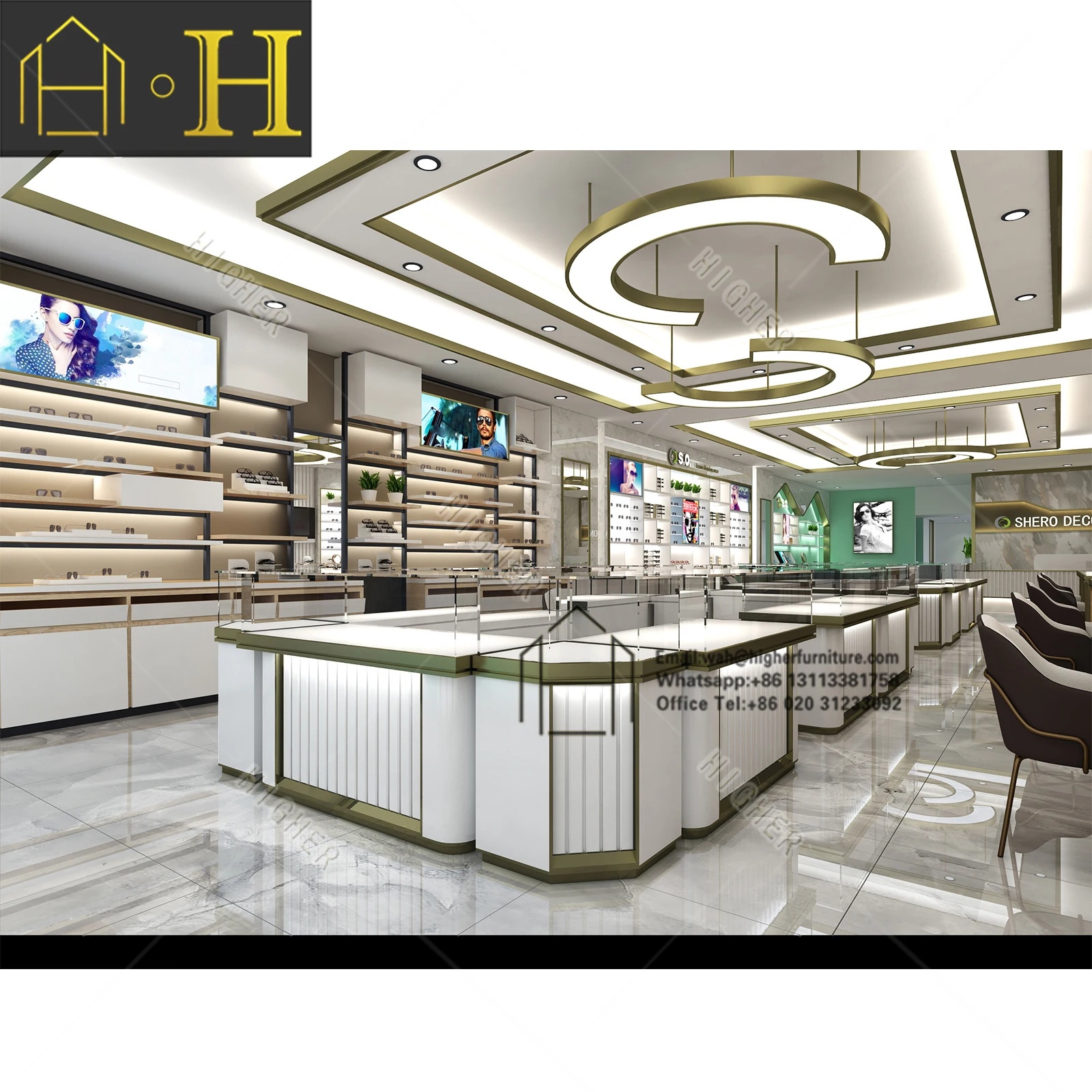 Eyeglass Shop Interior Design Optical Store Display Furniture Customized Eyeglass Store Design ...