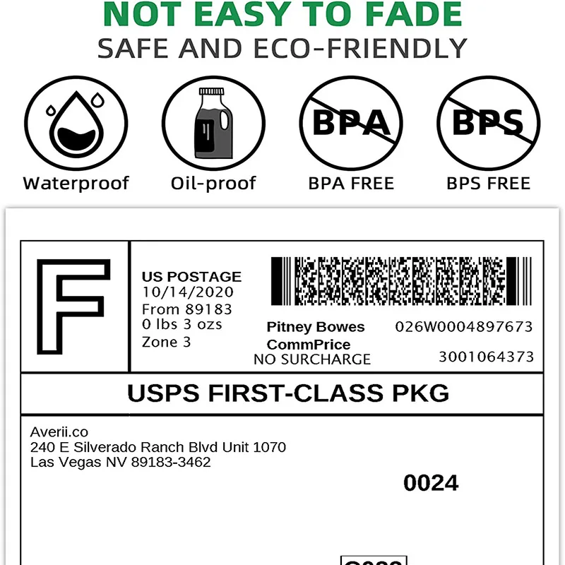 1000 Sheets Waybill Sticker A6 - Waterproof & Customizable