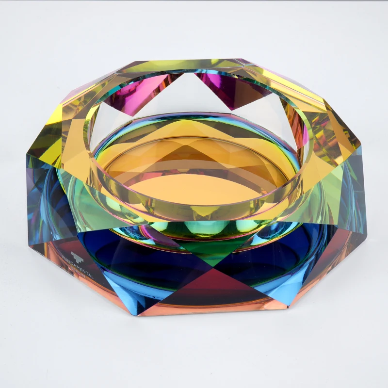 Cigarettes Cigars Octagon Large Rainbow Glass Pocket Coating Crystal ...