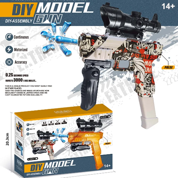 Splat Gun Splatter Ball Gun Gel Blaster Gun Electric Ball Water Bead ...