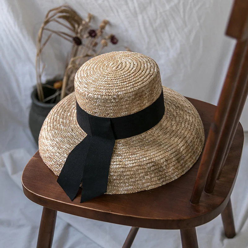 New Summer Ladies Literary Fisherman Beach Sun Straw Hat Luxury Straw ...