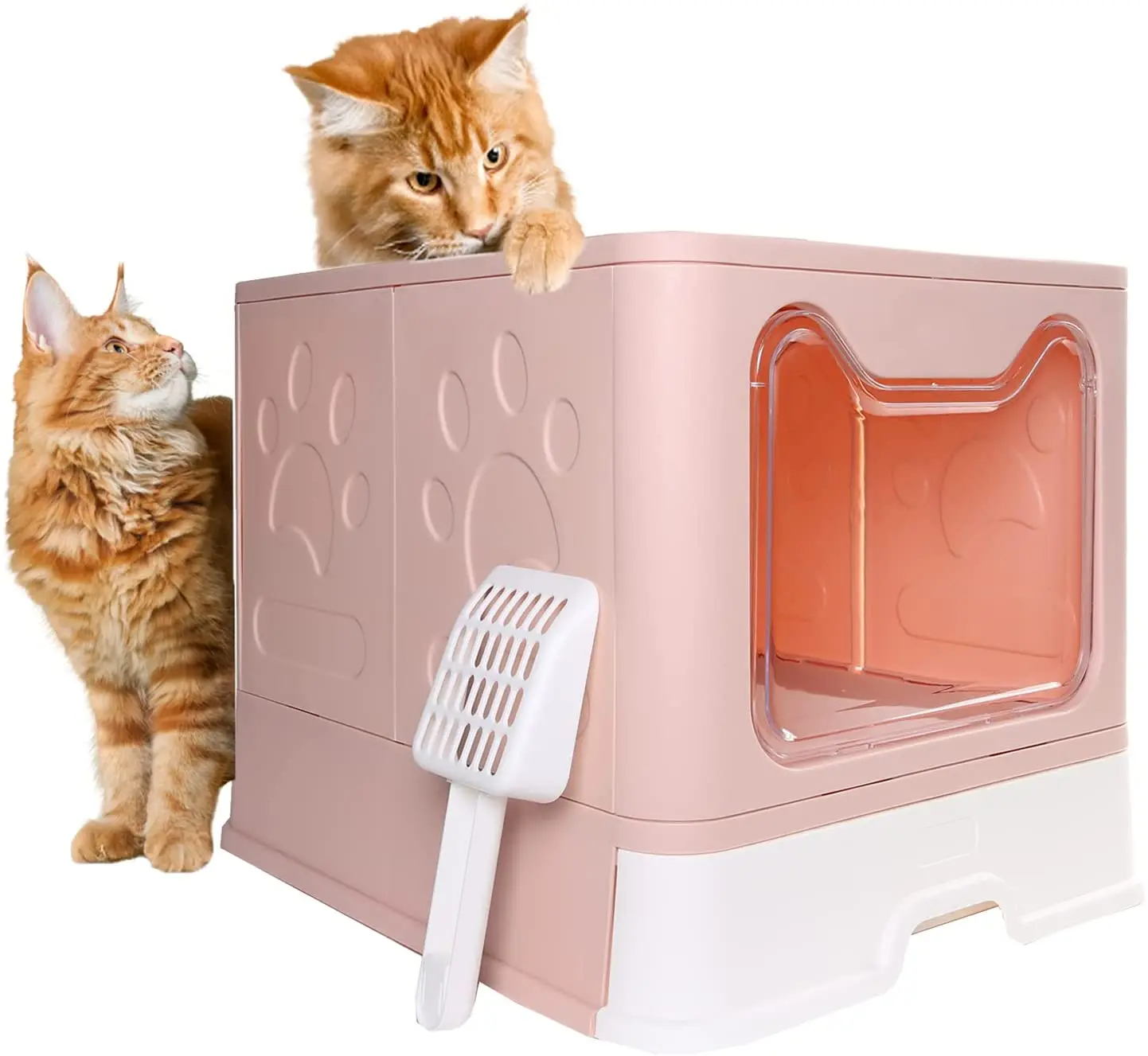 Cat Litter Box Closed Drawer Top Entry Type Splash-proof Deodorant Poop ...