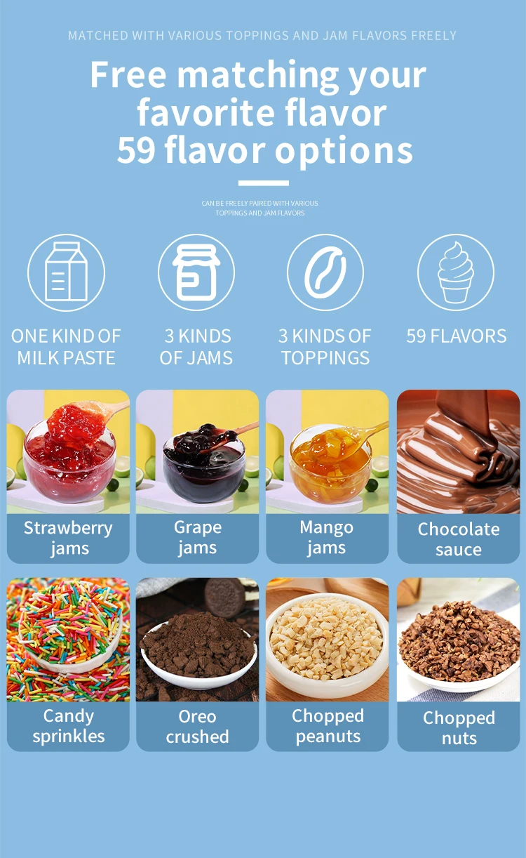 Red Rabbit Smart Robot Ice Cream Vending Machine Automatic Snowflake ...