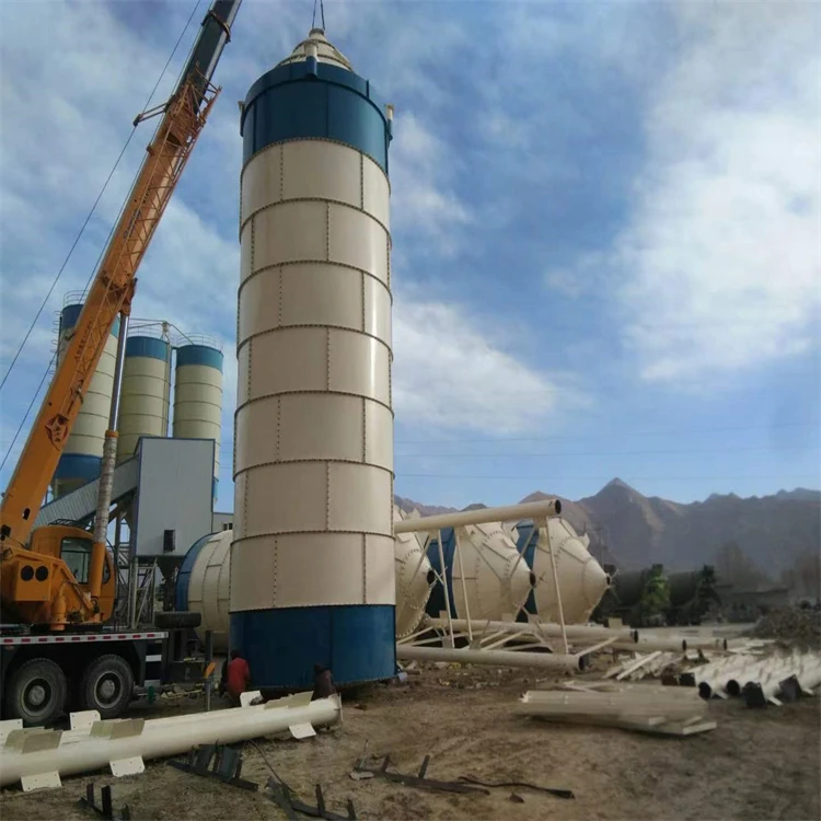 Integral Steel Silo Vertical Sheet Cement Silo 300 Tons Split Cement ...