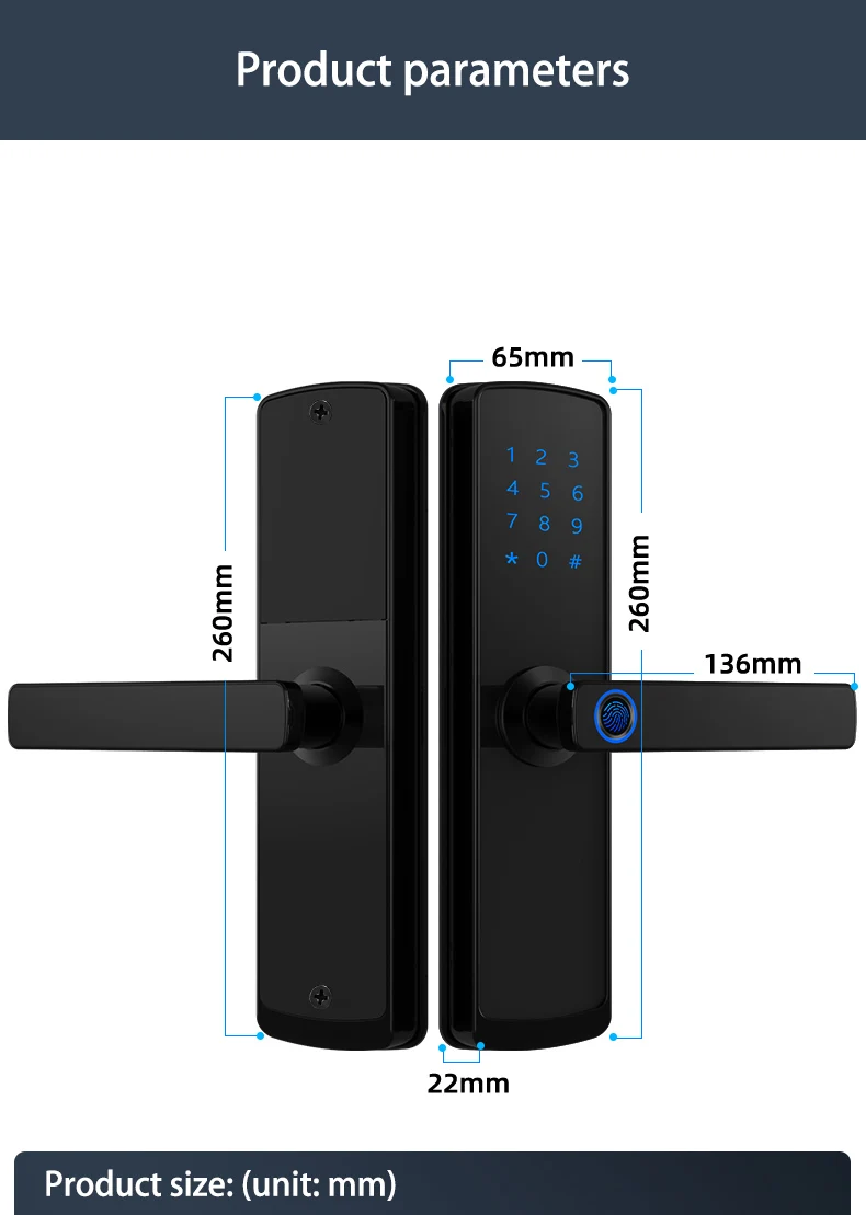Smart Lock Biometric Intelligent Electronic Fingerprint Smart Lock Door ...