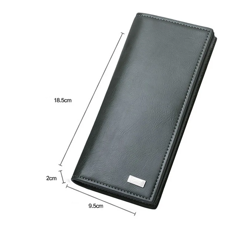 Men's Fashion Long Wallet Soft Leather Wallet Pu Large Capacity Multi ...