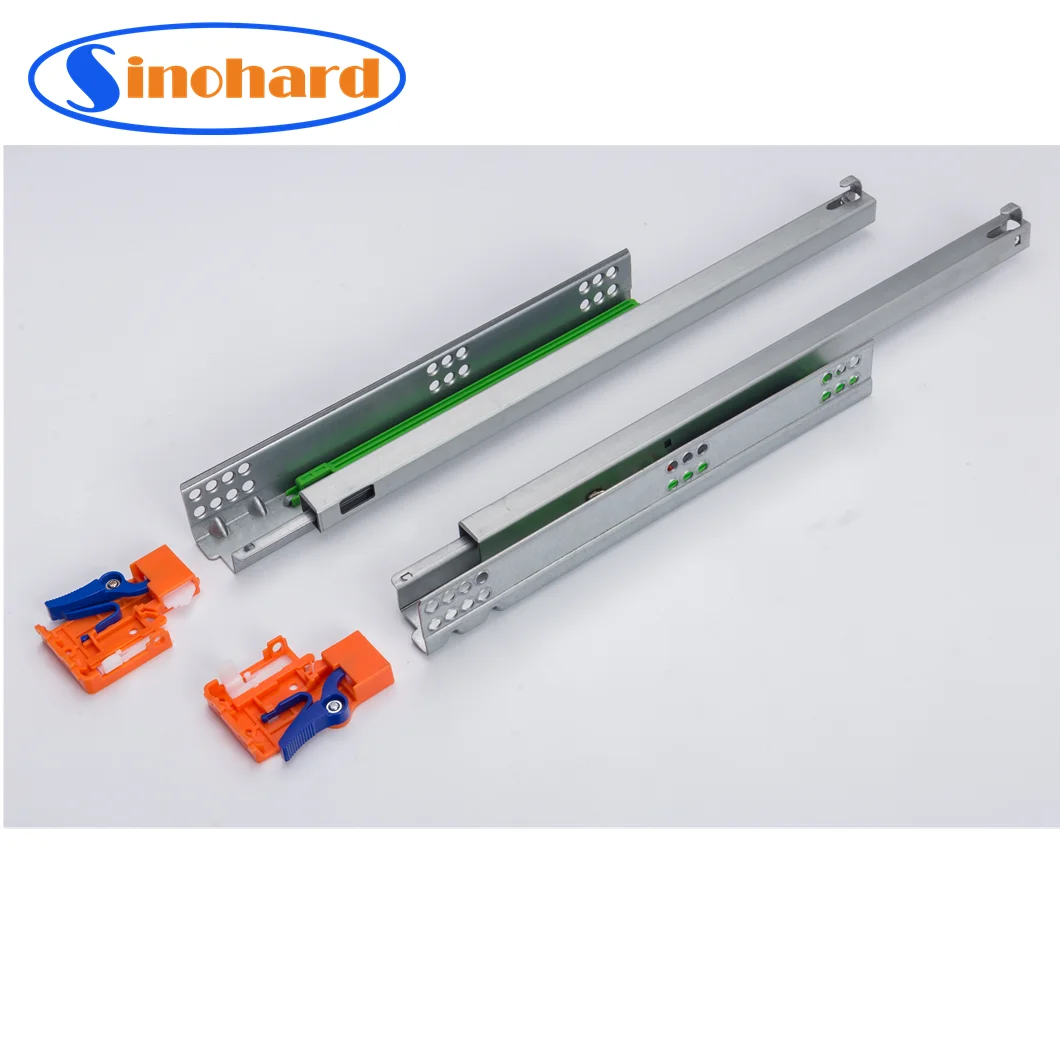 SINOHARD EURO Style Invisible Telescopic Channel 3-fold Drawer Slides ...