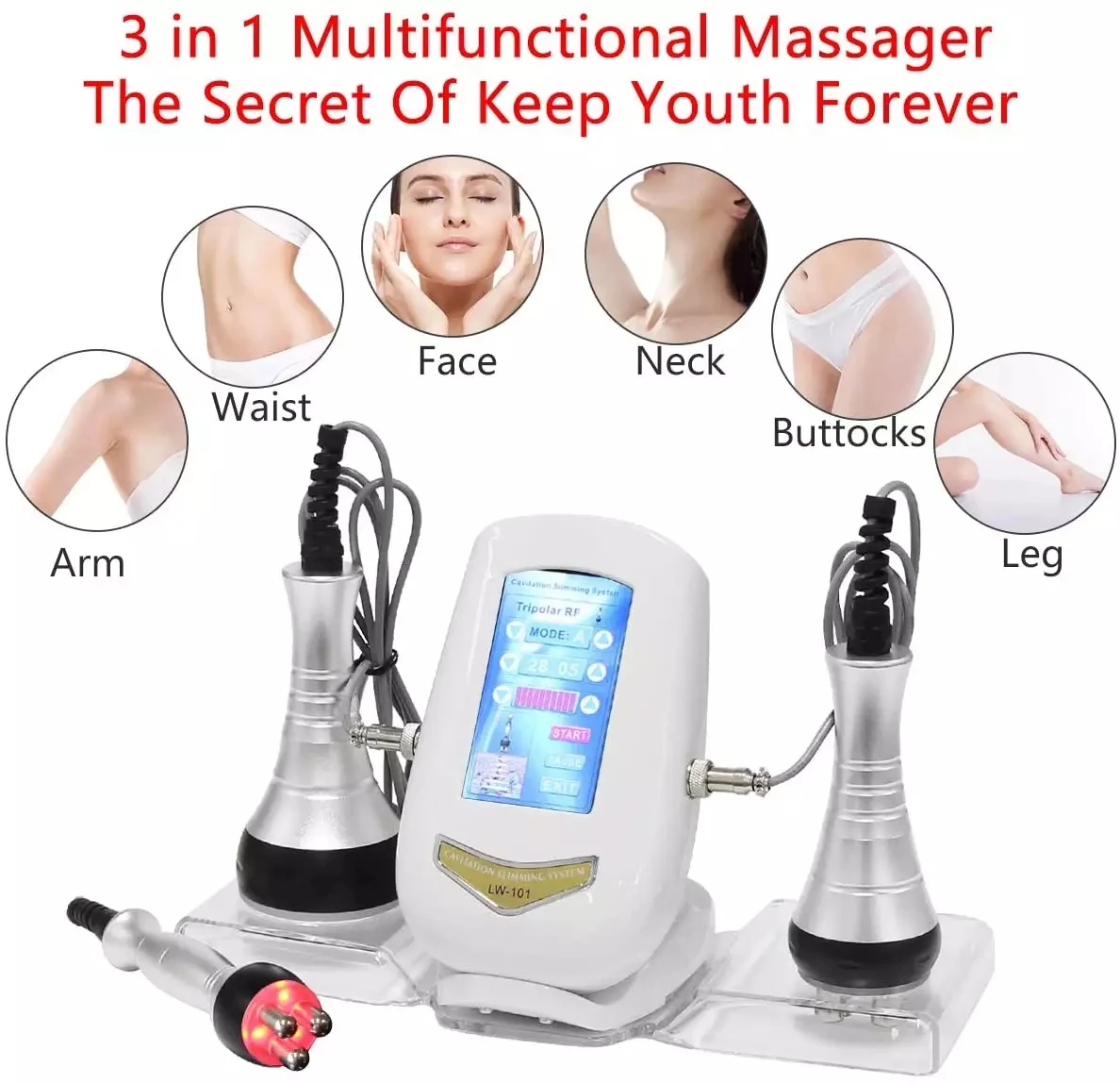 3 in 1 40K Beauty Instrument - Detox, Skin Tightening, & More