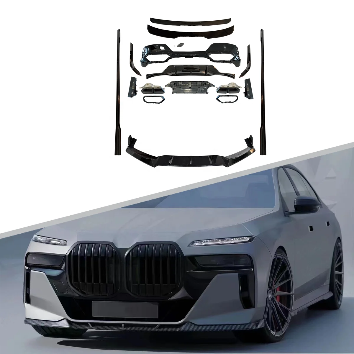 Bmw G70 Bodykit Upgrade M760 Auto Body Systems For Bmw 7s G70 To M760 Black Knight Aerokit Body ...
