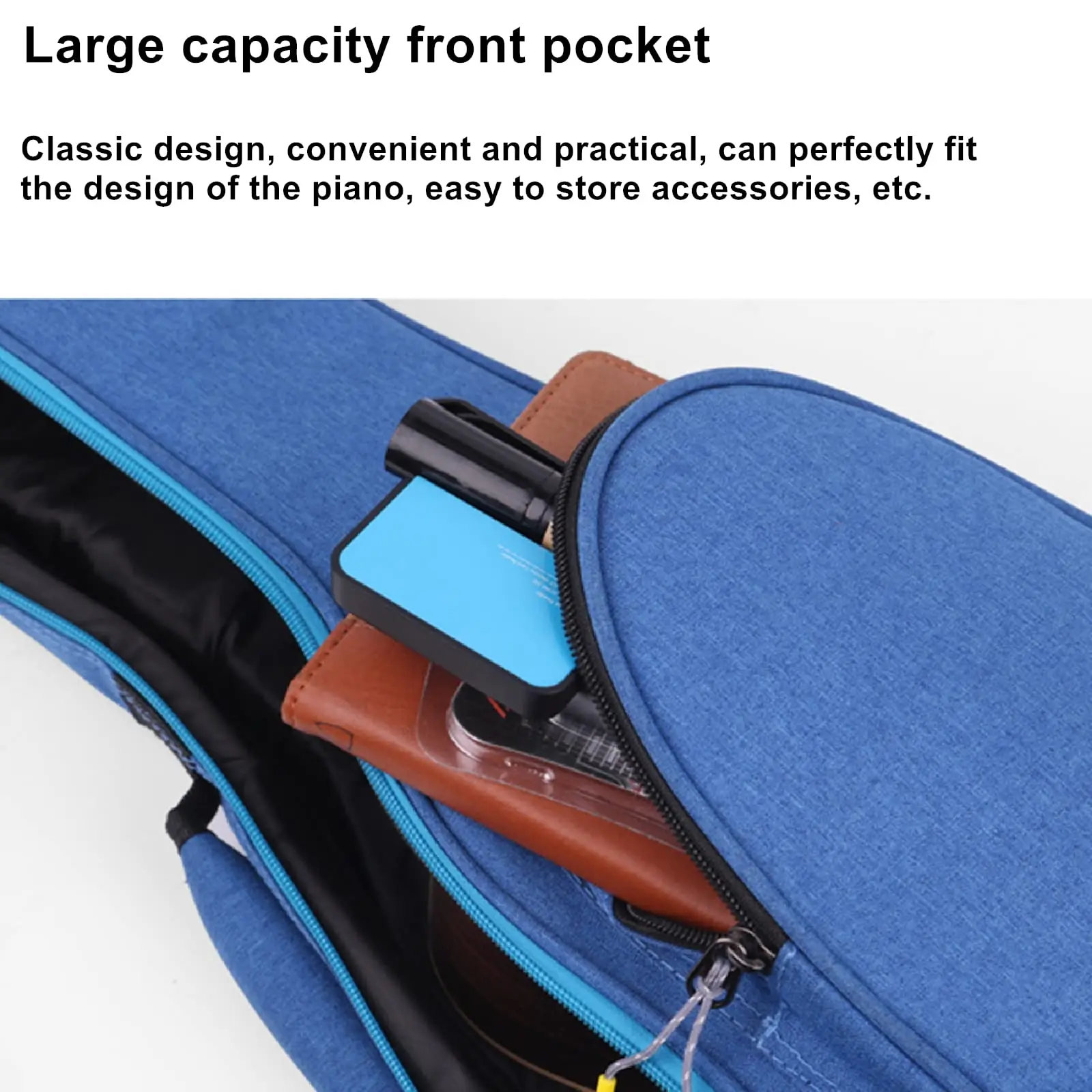 15MM Heavy Sponge Padded Ukulele Case Waterproof Dustproof Shockproof ...