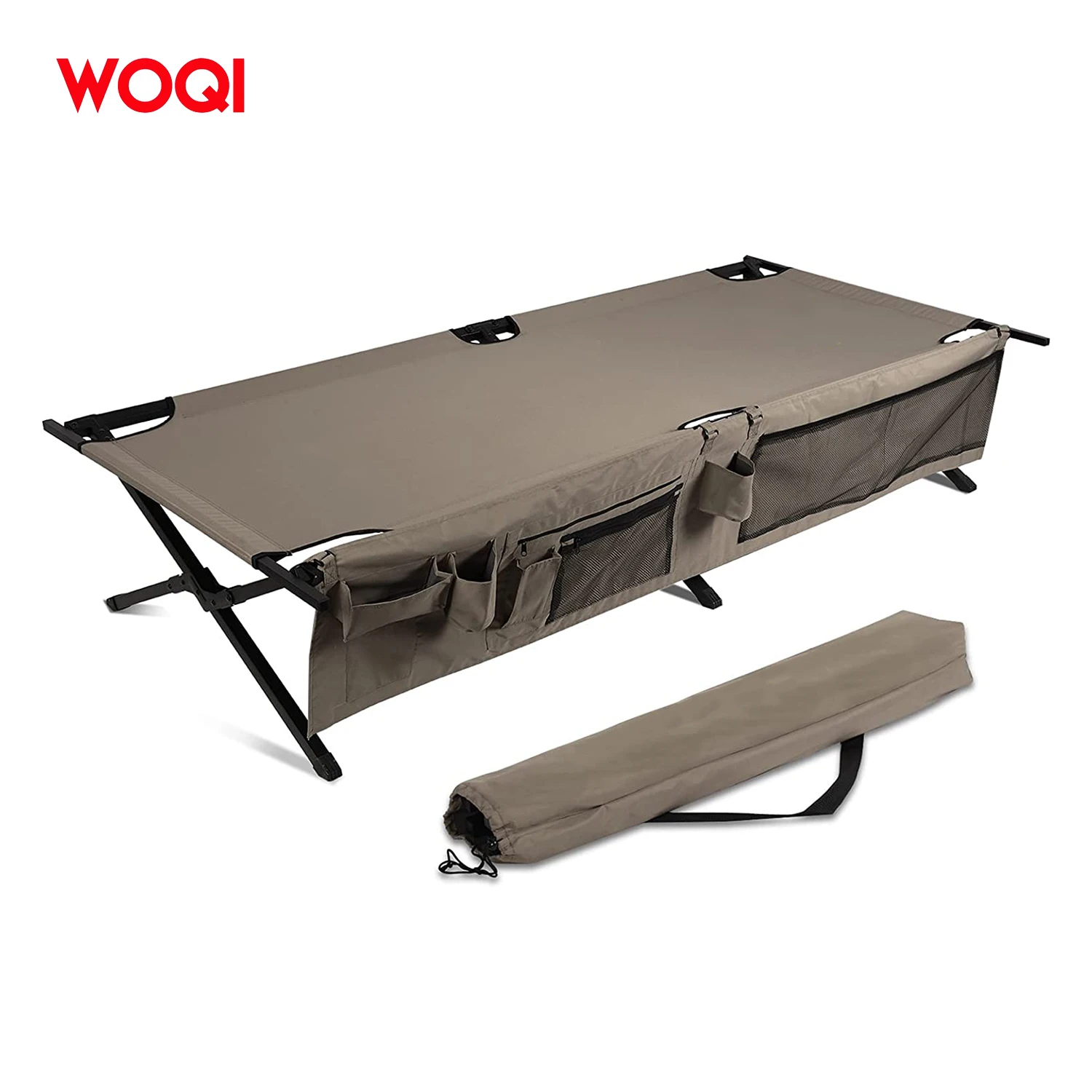 WOQI Compact Camping Cot Backpacking Ultralight Folding Lightweight Cot ...