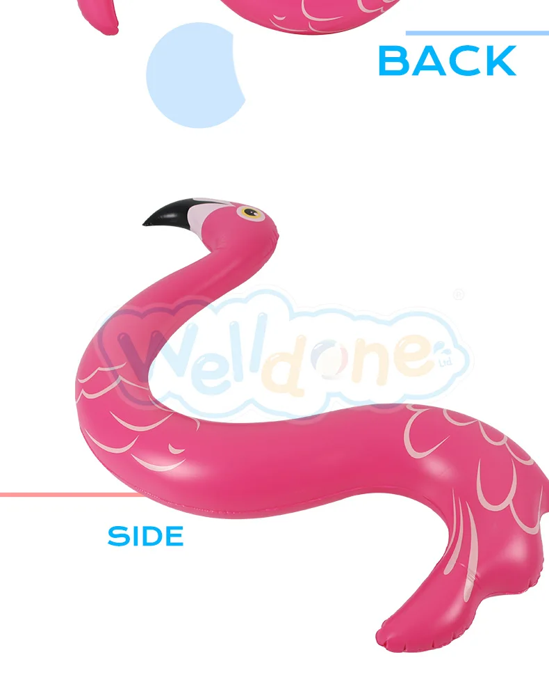 Flamingo Noodle Inflatable Ride On Pool Float Water Swimming For Kids ...