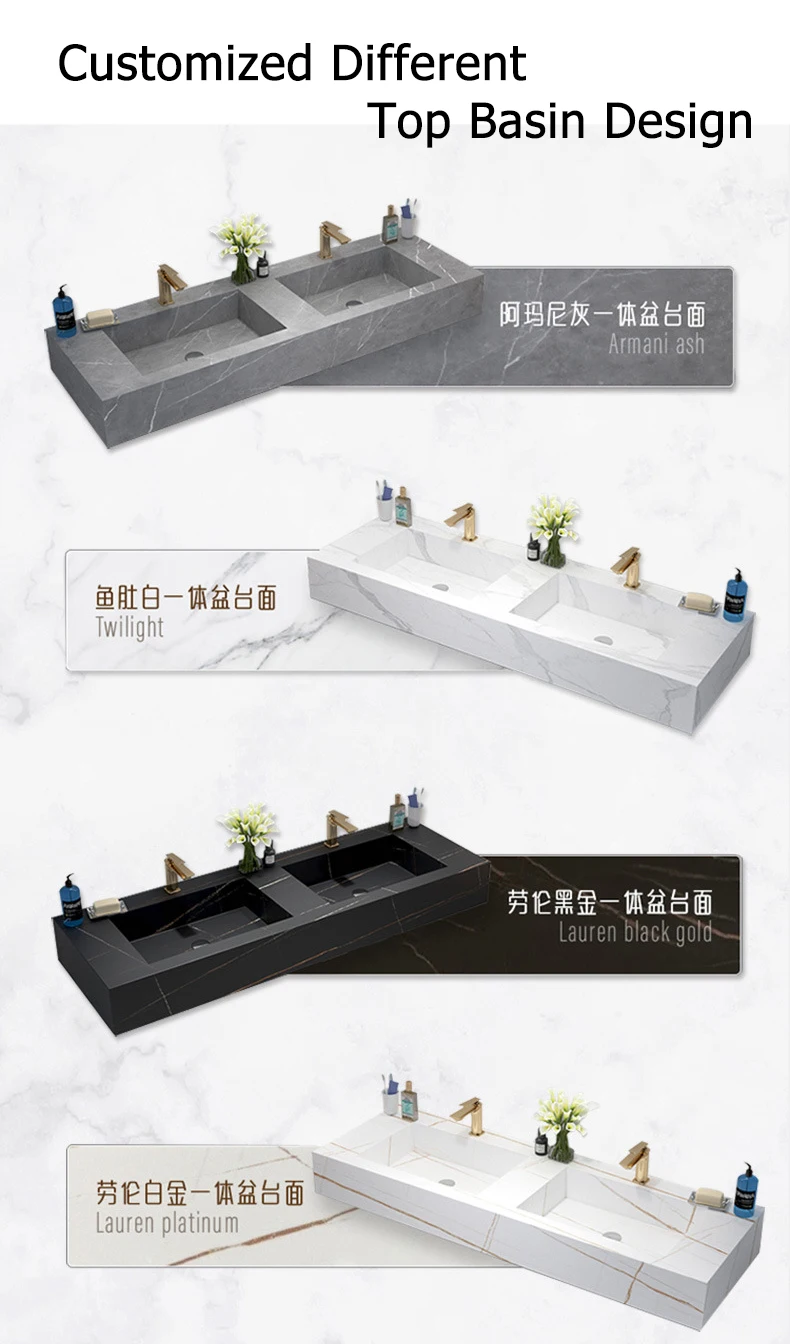 Wall Mounted Solid Surface Marble Stone Ceramic Double Layer Hand Wash ...