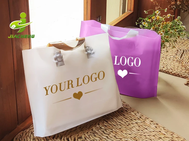 Custom Printed Logo Recyclable Retail Reusable Plastic Bags