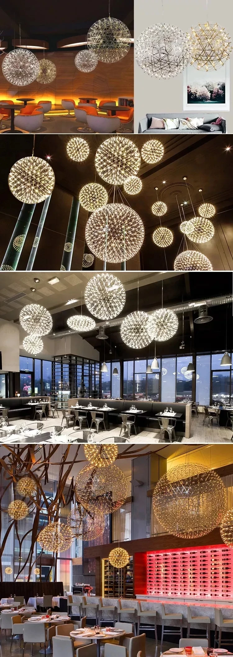 Modern Sparkle Ceiling Light Decor Stair Shine Firework Flicker Spark ...