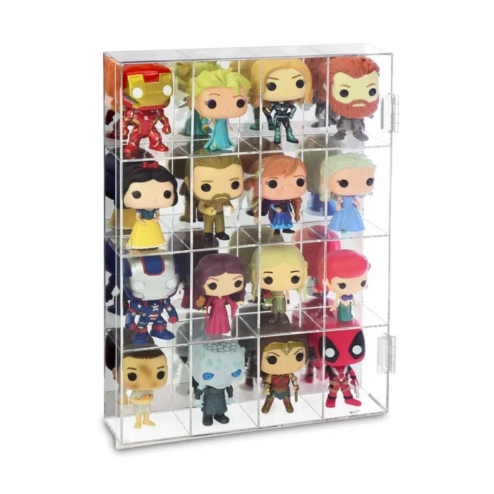 16 Compartments Acrylic Toys Figure Storage Display Box Acrylic Model ...