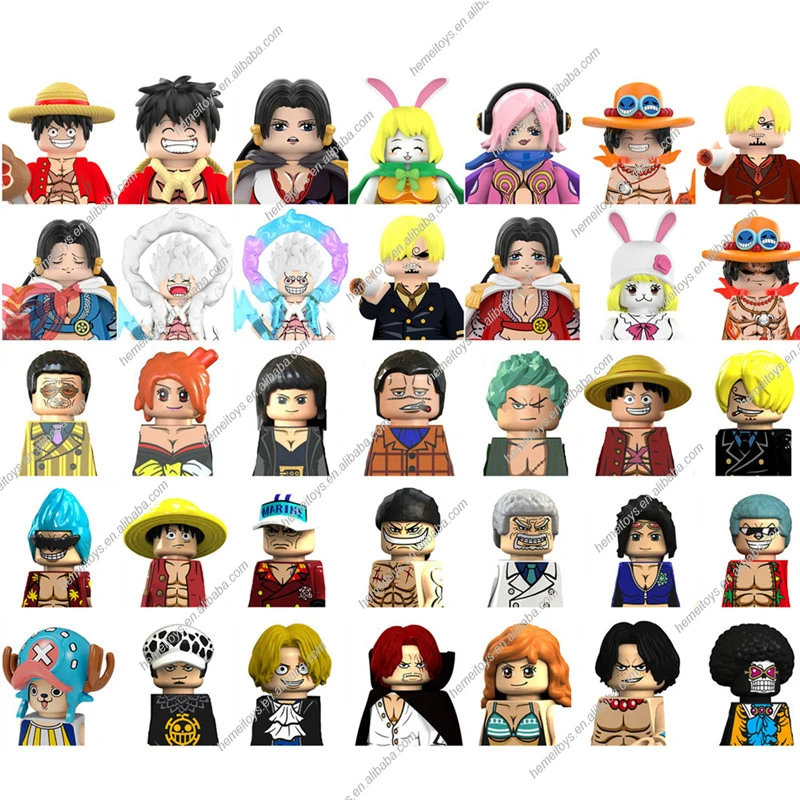 Hot Japanese Anime Character plastic Mini Action Figures Blocks ...