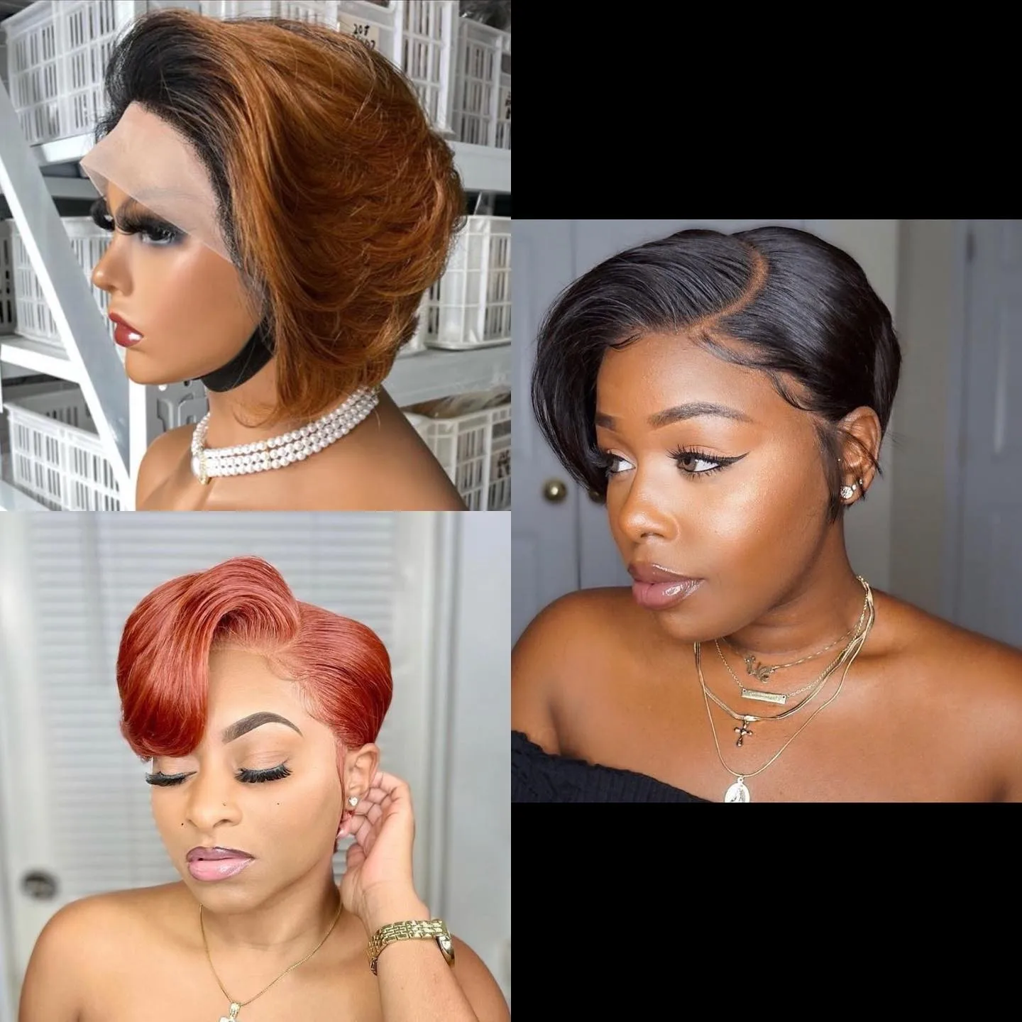 Wholesale Wigs Human Hair In Bulk Pixie Cut Human Hair Wigs Brazilian ...