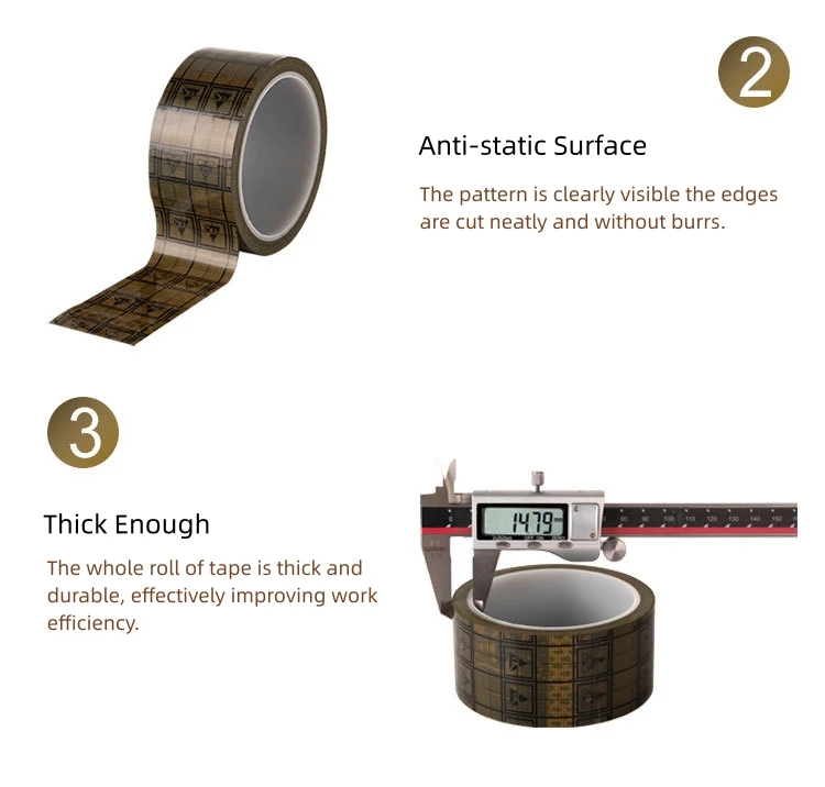 1 Inch Esd Pet Floor Marking Tape Esd Anti-static Mesh Tape For Static ...