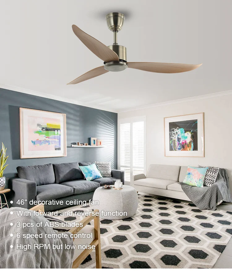 Customization Modern 360 Rotating Ceiling Fan ABS Material