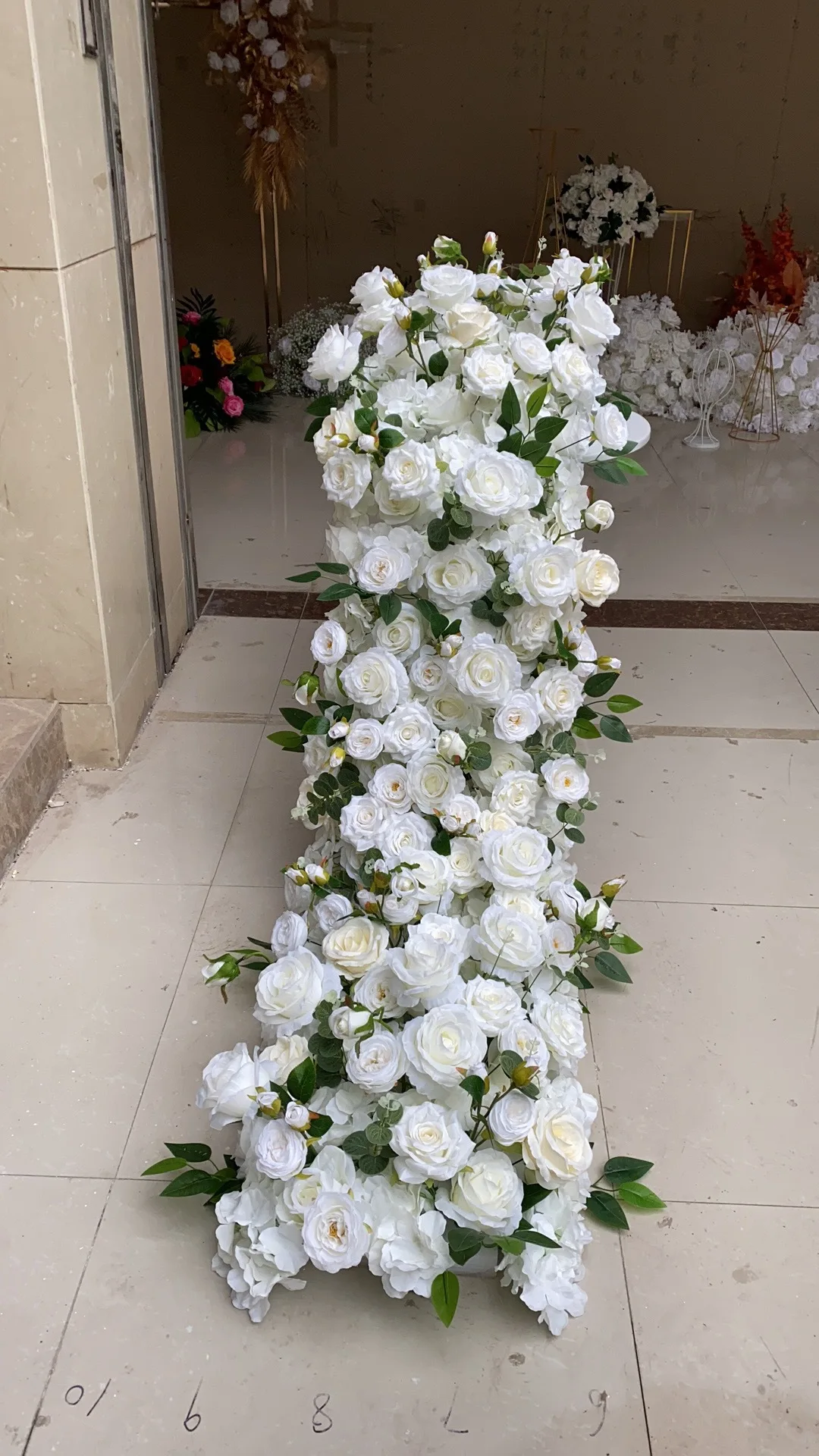 Season 2m Long Rose Flower Runner Wedding Artificial Flower Backdrop ...