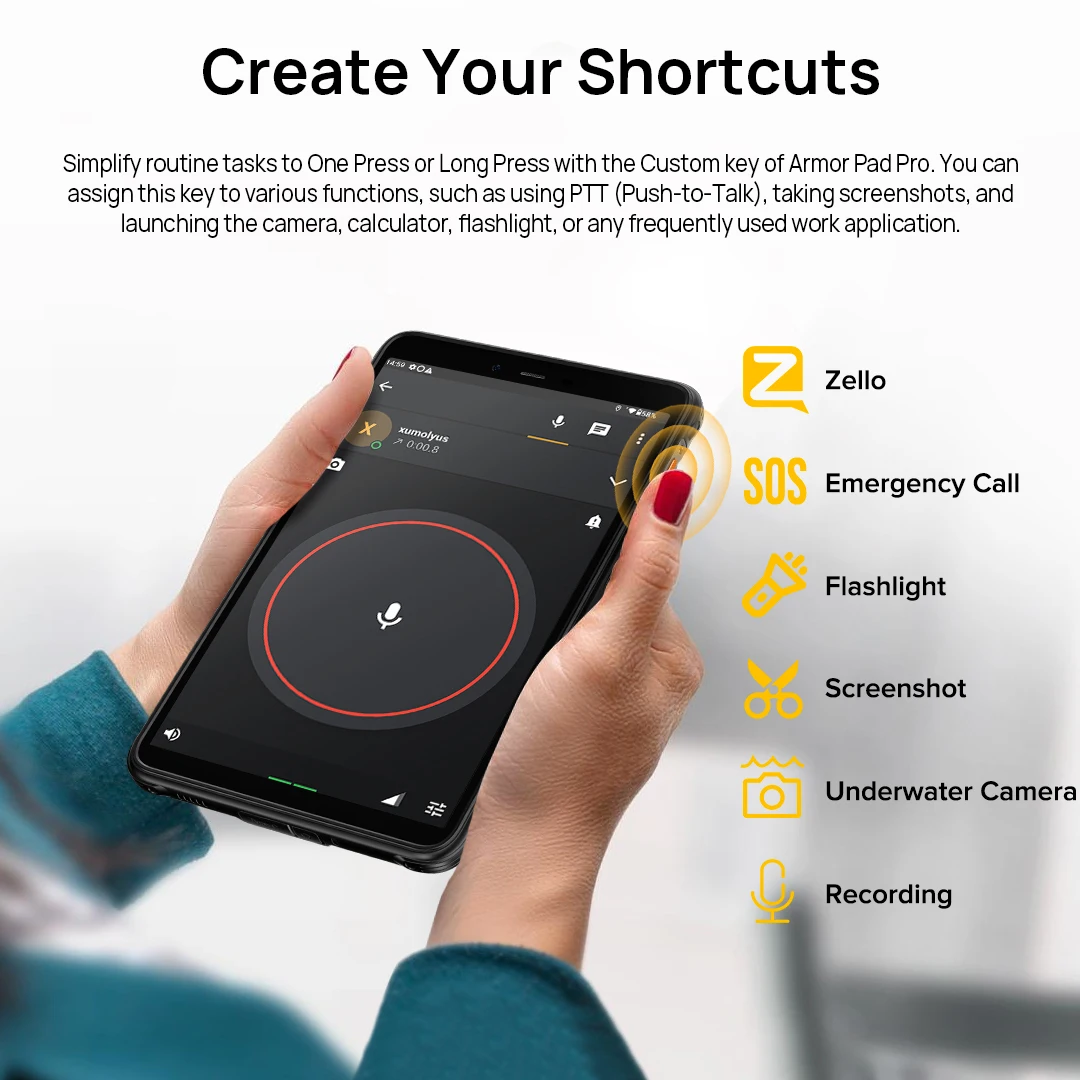 8 Inch Pad 8gb+128gb Rugged Tablet Pc 7650mah Ip69k Waterproof Laptop ...