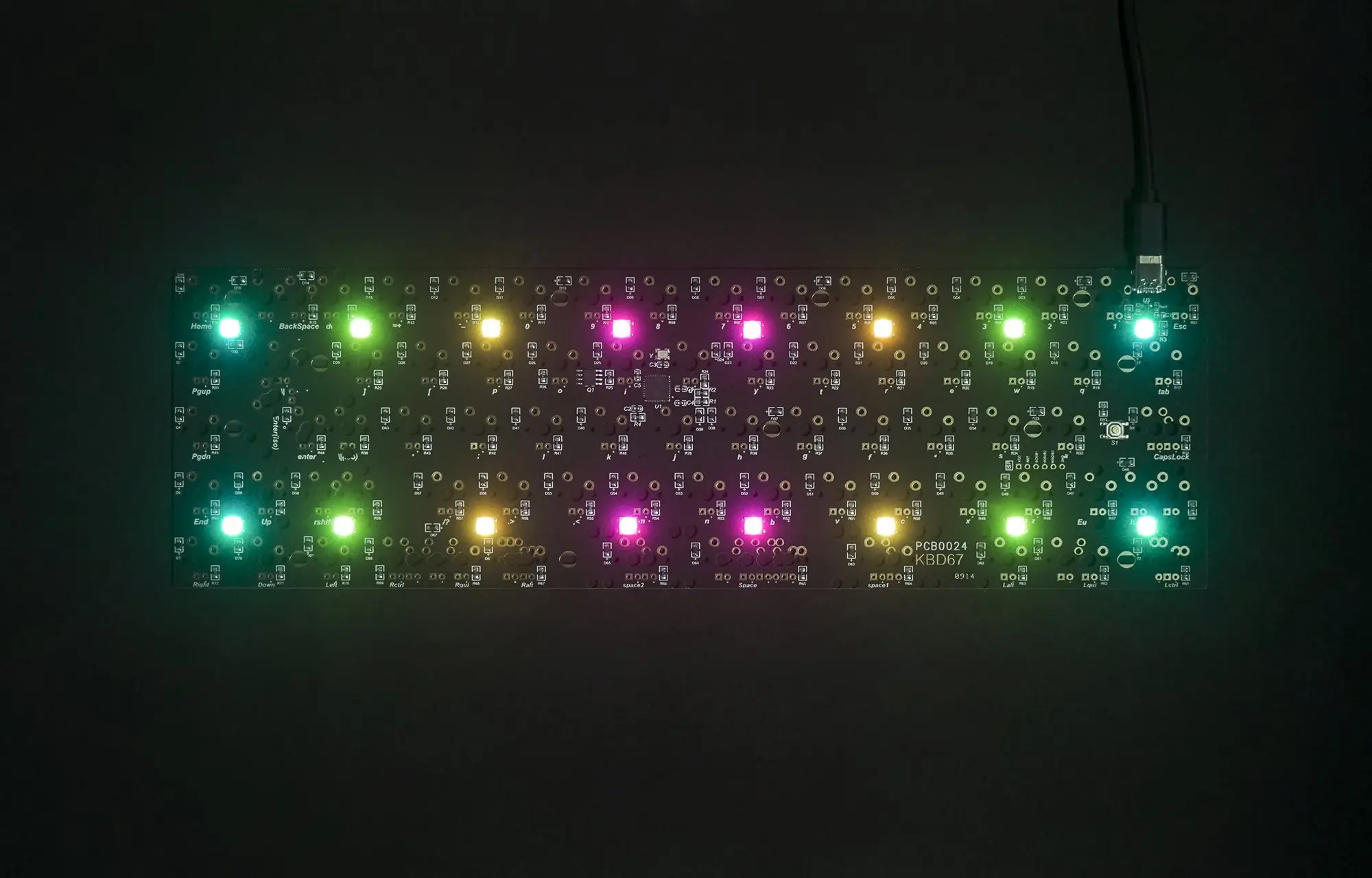 Kbd67 Rev 2.0 65% Soldered Pcb For Customized Mechanical Keyboard And ...