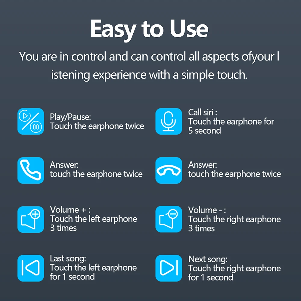 Hifi Sound Clip On True Wireless Tws Earbud Cvc Intelligent Recognition ...