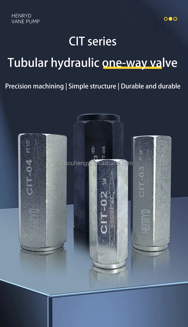 New Hydraulic Tube Type One-Way Valve Oil Pressure Direct Check Valve ...