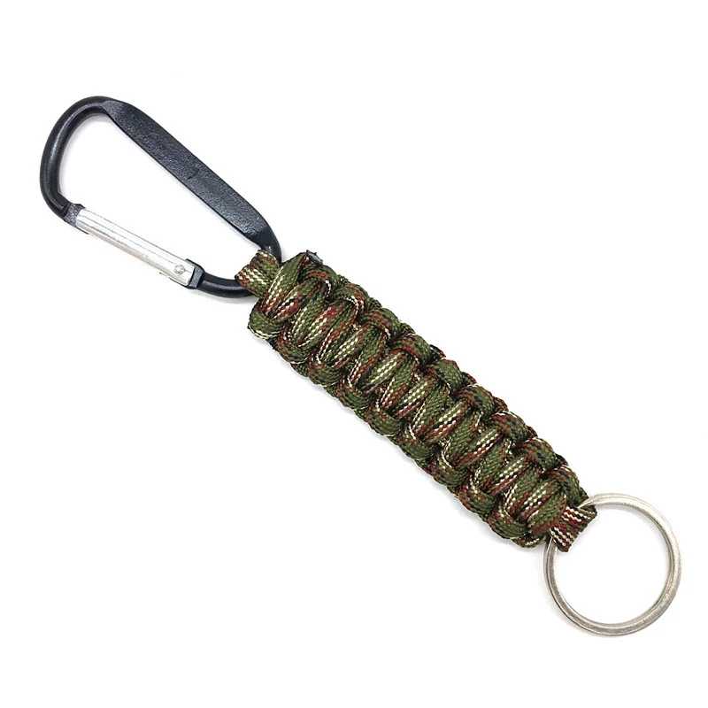 Wholesale Outdoor Paracord Braided Carabiner Keychain Clip Carabiner ...