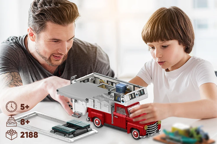 Truck Camper Rv Building Block Set 2188 Pieces Moc Puzzle Assembly ...
