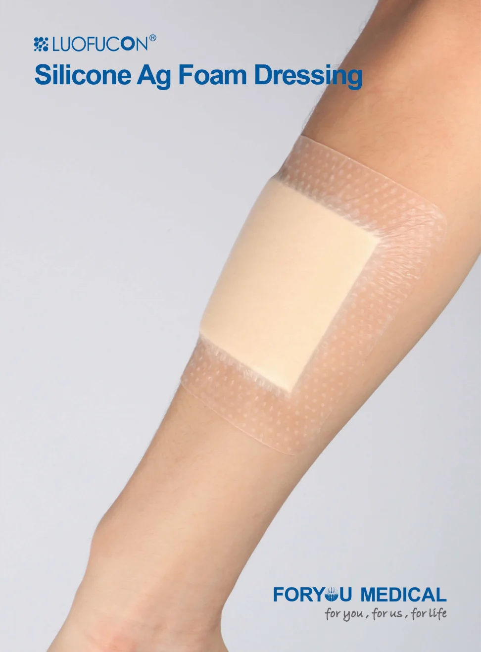 Silicon Ag Foam Dressing Used in Wound Infection Control with Medical ...