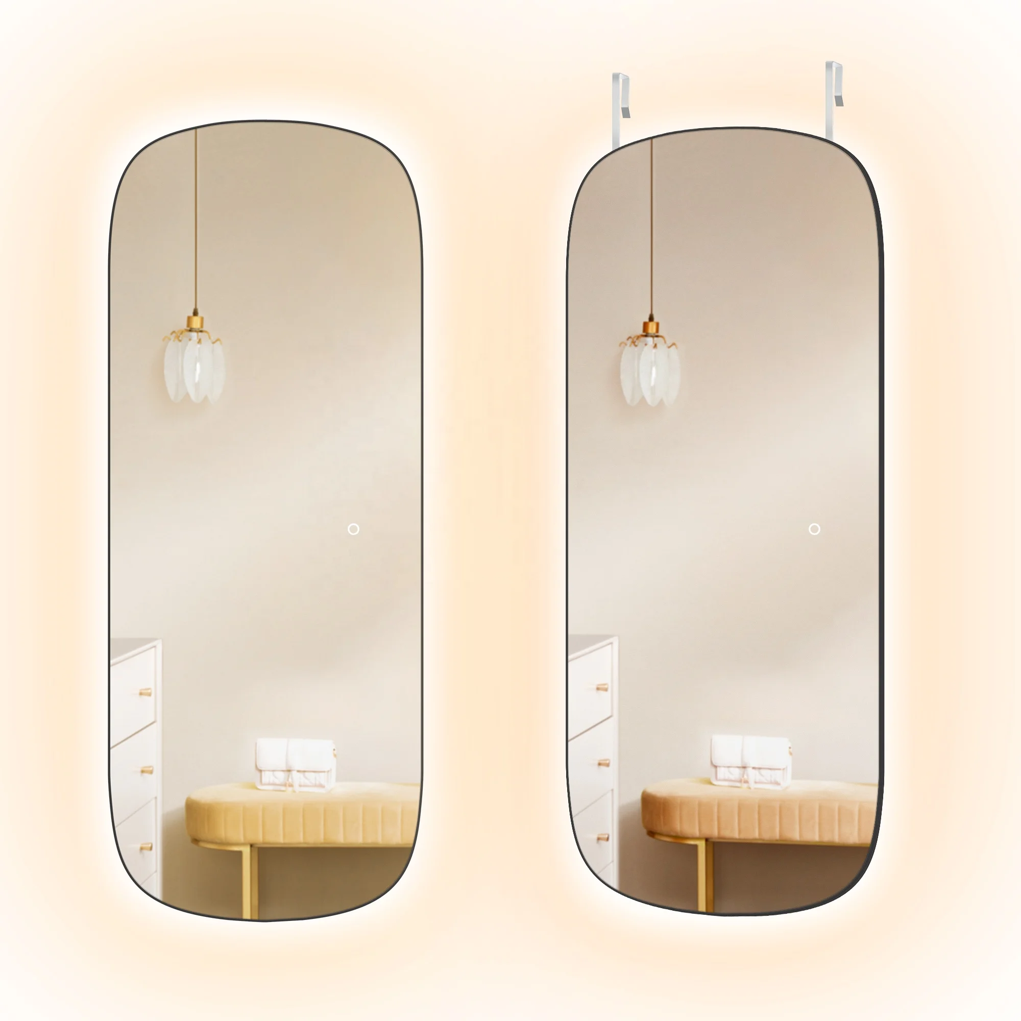 SONGMICS Led Bathroom Mirror Waterproof Vanity Mirror With LED full ...