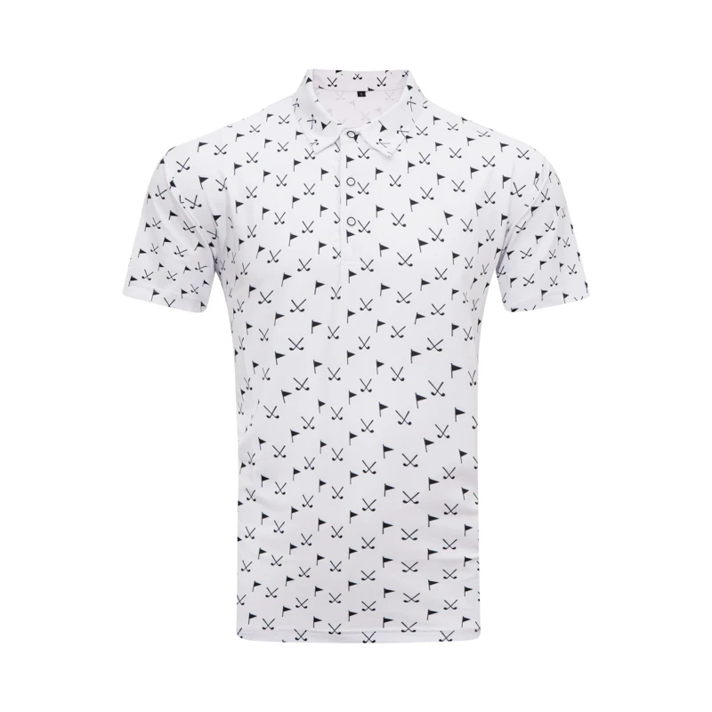 Customized Polyester Golf Polo Shirt With All Over Sublimation Printing ...