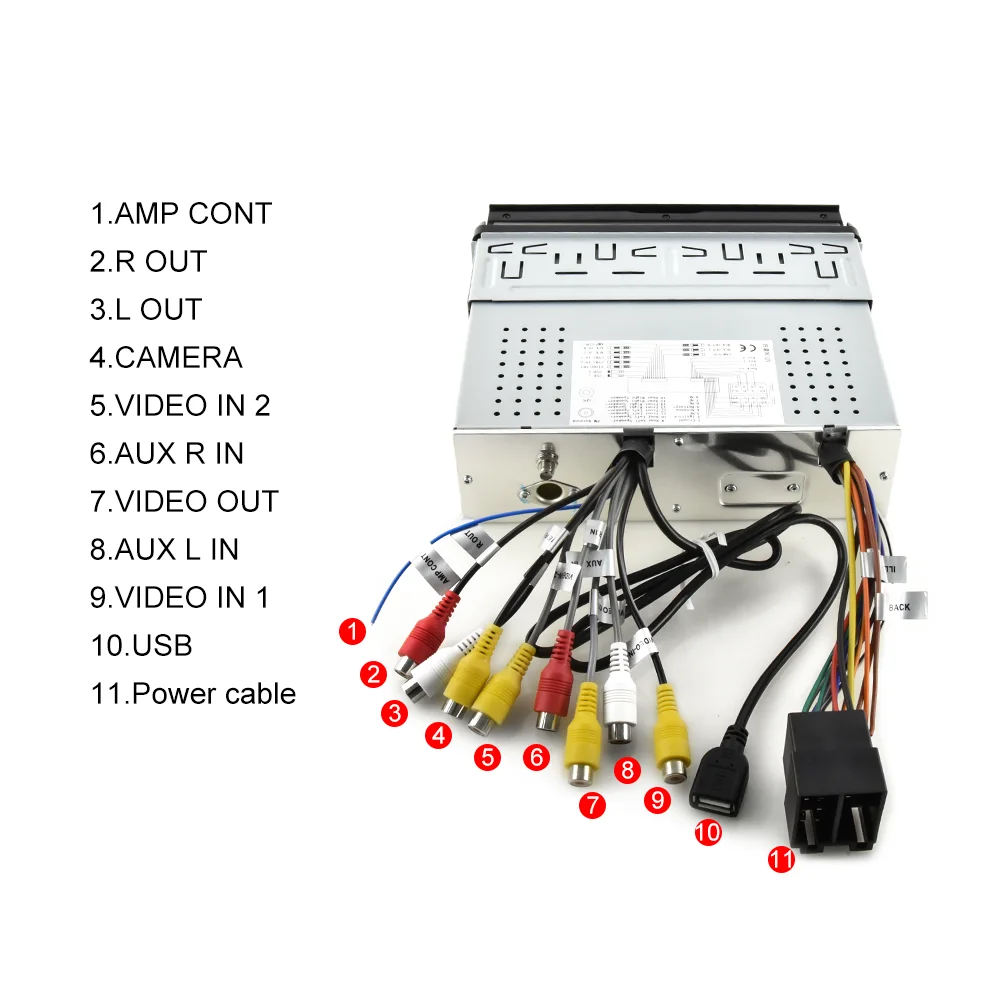 1 Din 2+32g Android 10 Car Radio Autoradio 7" Retractable Touch Screen ...