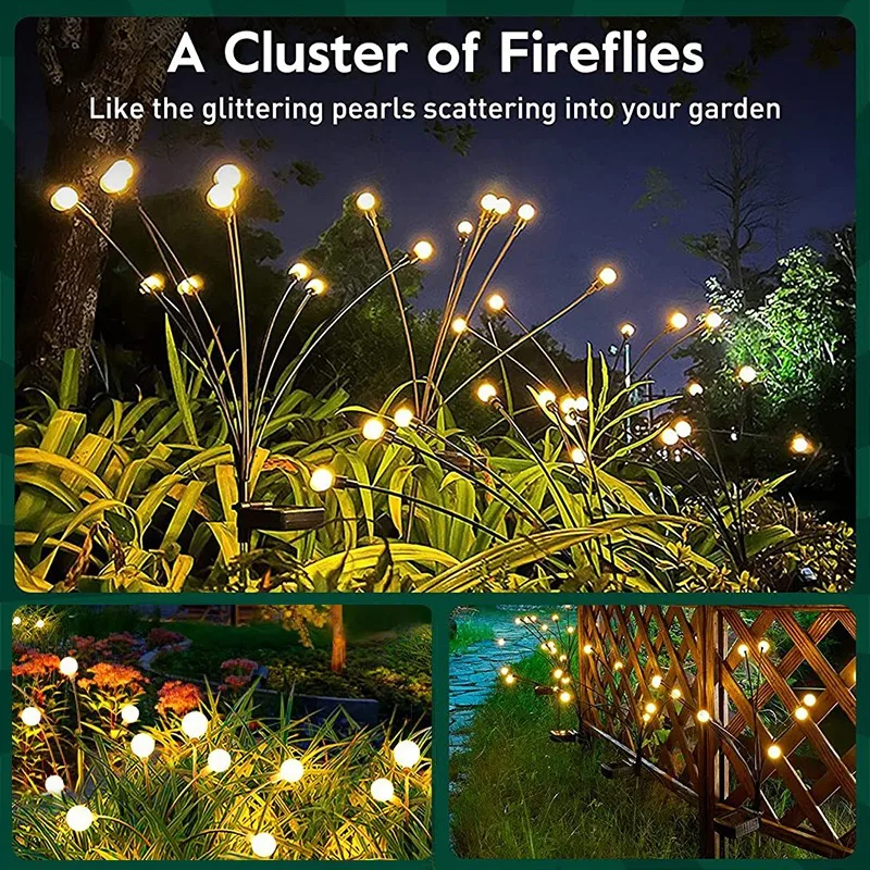 Solar Powered Firefly Lights - Illuminate Your Garden