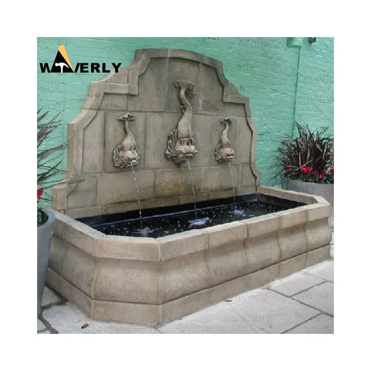 Decorative Granite Waterfall Status Wall Mounted Fountains With Fish ...