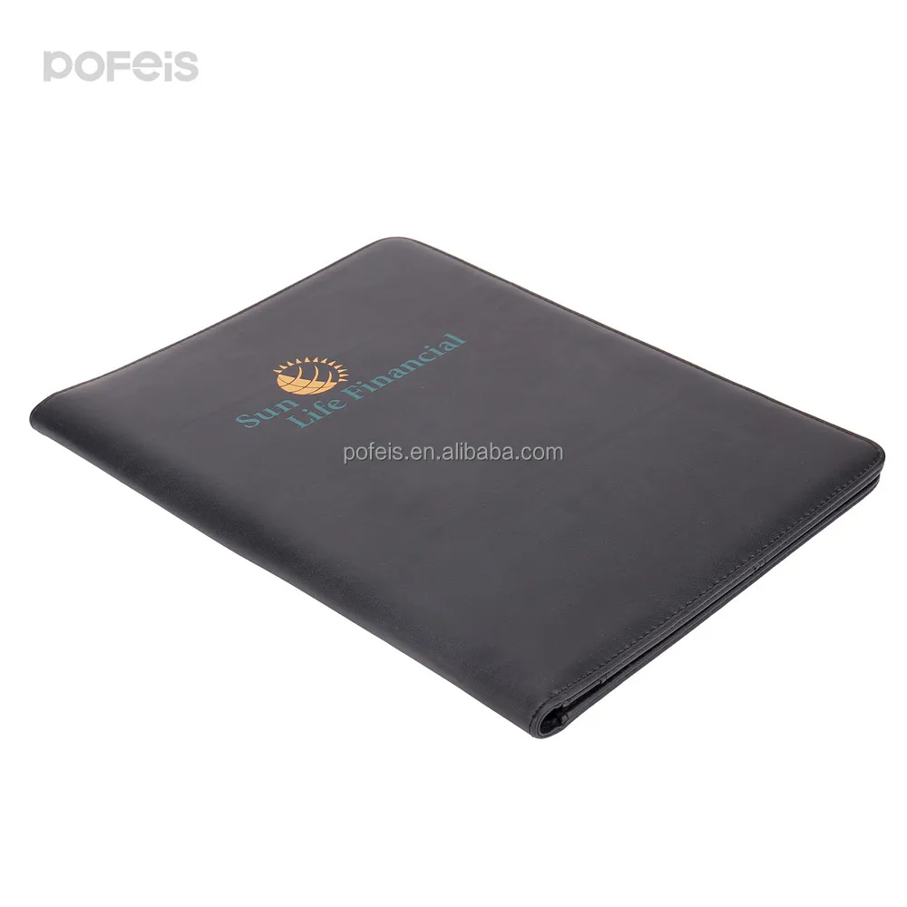 Wholesale Size Logo Pu Leather Presentation Custom A4 File Folder With ...
