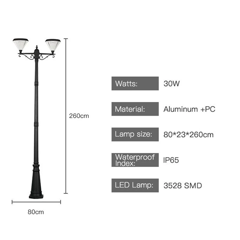 New Decorative Pole Pathway Light Series Waterproof Integrated Solar ...