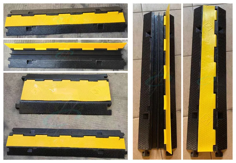 Outdoor Rubber Cable Protector 5 Channel Cable Ramp Heavy Duty Rubber ...