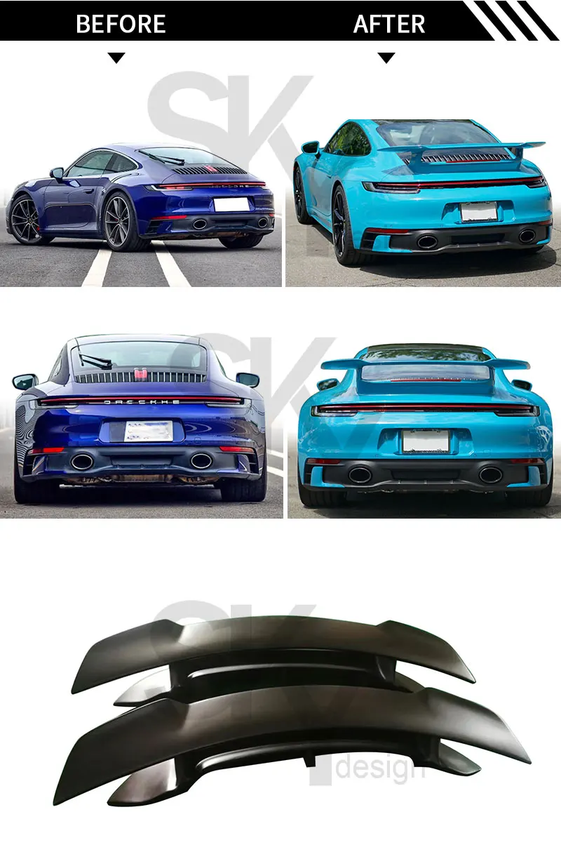 Carbon Fiber Rear Spoiler for porsche 911 992 Aerokit Cup Rear Wing for ...