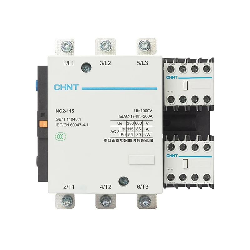 Chint AC Magnetic Contactor NC2 Series-115V to 800V Main Circuit 380V to 1000V for Electric ...