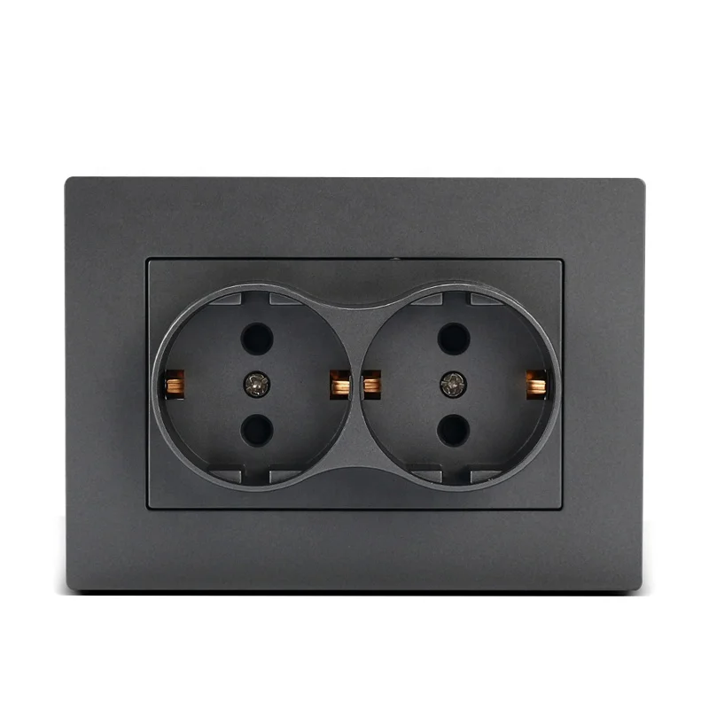 European Standard Wall Switch Socket Double Electrical Plastic Embedded ...