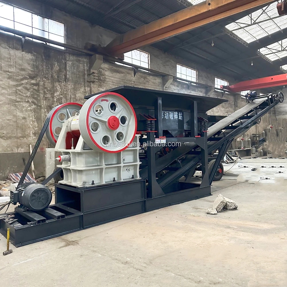 Quarry Complete Set Wheeled Mobile 50tph Stone Crusher Jaw Crusher With ...