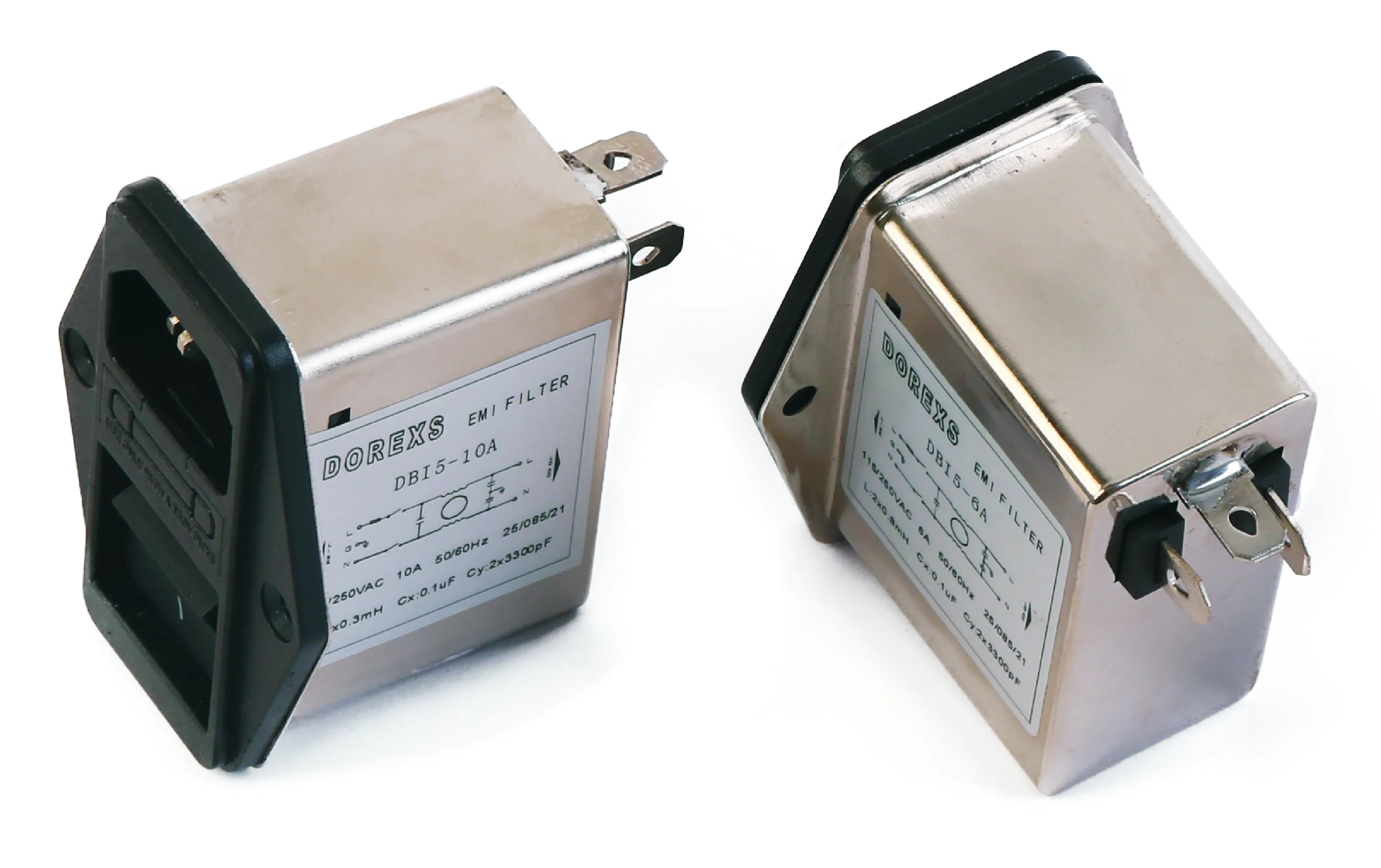 Iec Socket 115v~250v Ac Inlet Emi Filter 10a - Buy Emi Filter,10a ...