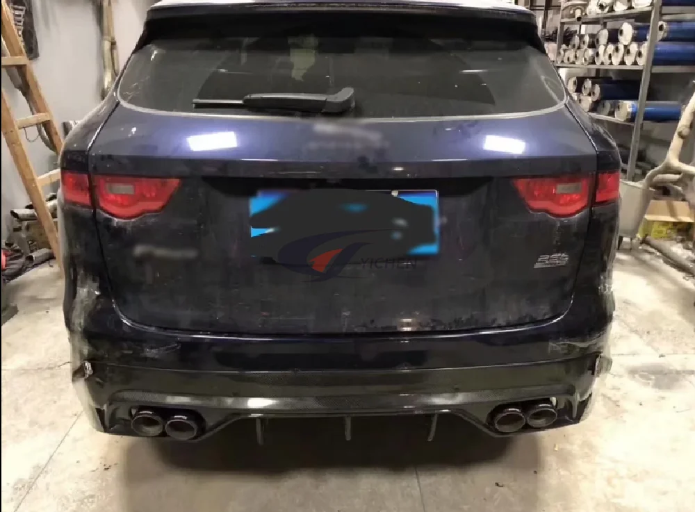 For 2015-2018 Jaguar F-pace Rear Bumper Carbon Fiber Rear Diffuser ...