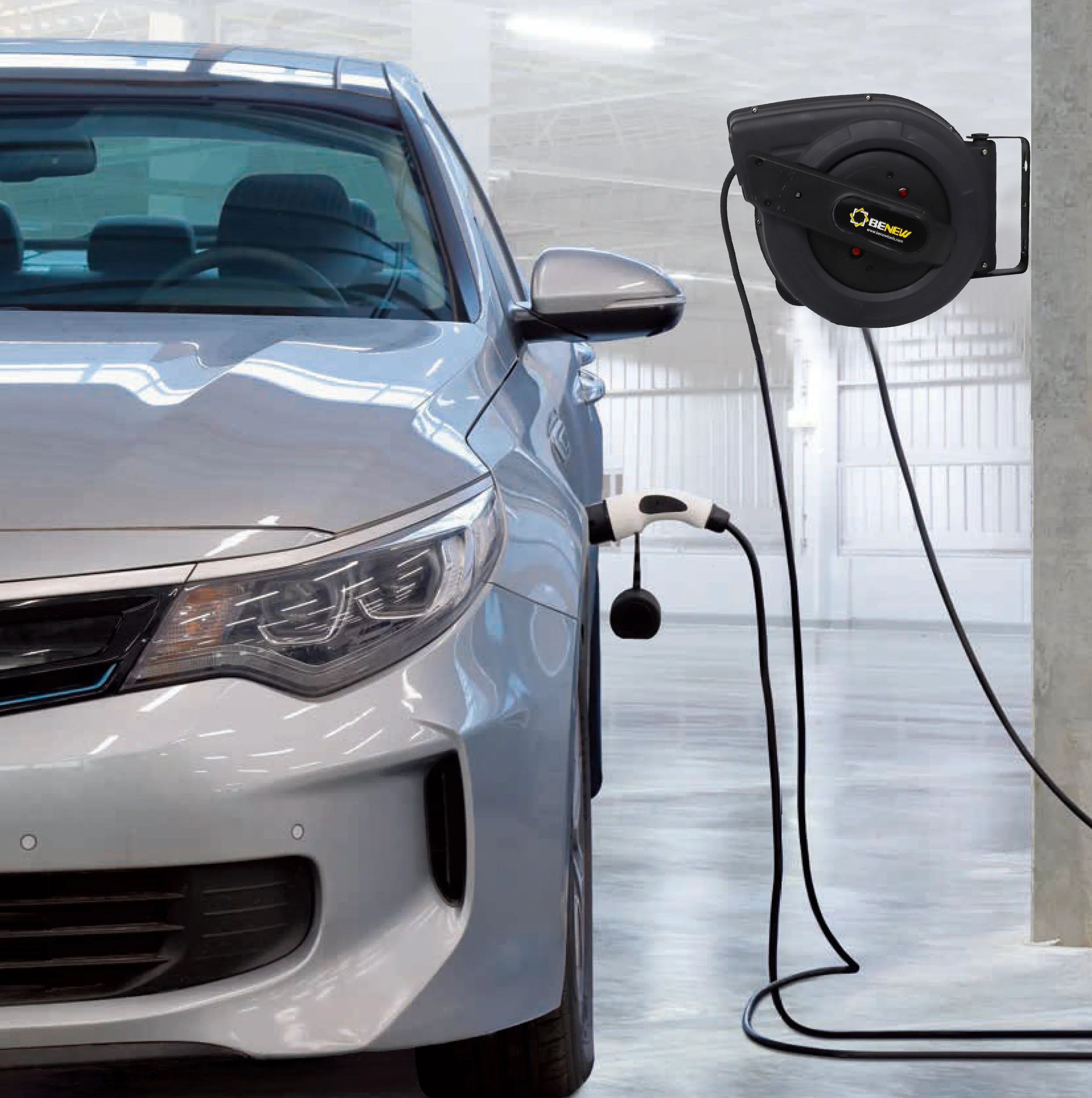 Automatic 16A EV Charger Cable Reel - Easy Use Power Cord