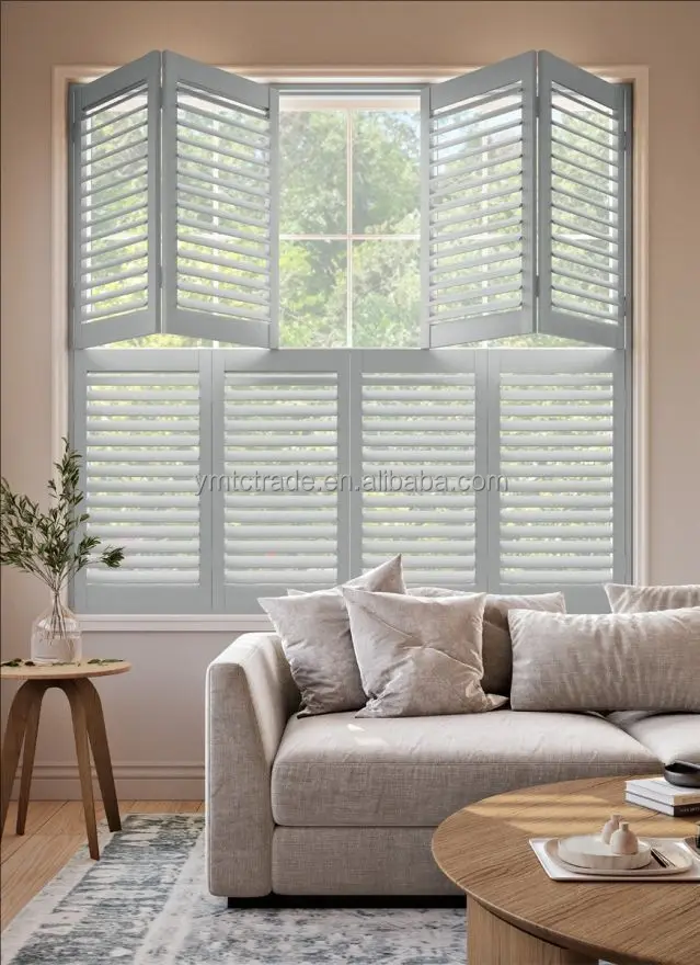 Factory Direct Plantation Shutters Black Sunscreen Horizontal Louver ...