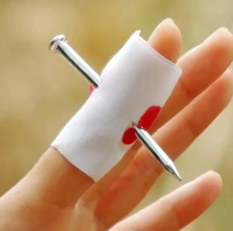Alibaba.com: New Prank Joke Toys Fake Nail Through Finger Trick for ...