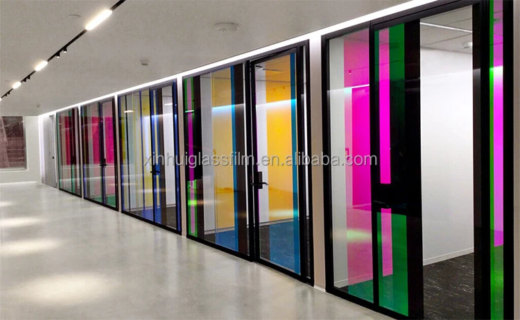 Shopping Mall Commercial Office Building Rainbow Colorful Self Adhesive ...
